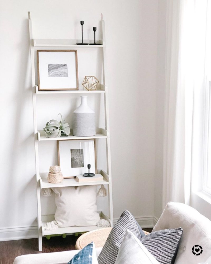 Scandi Ladder Shelf (White) - Furniture Source Philippines
