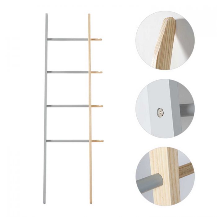 Scandi Ladder Rack (Gray-Birch) - Furniture Source Philippines