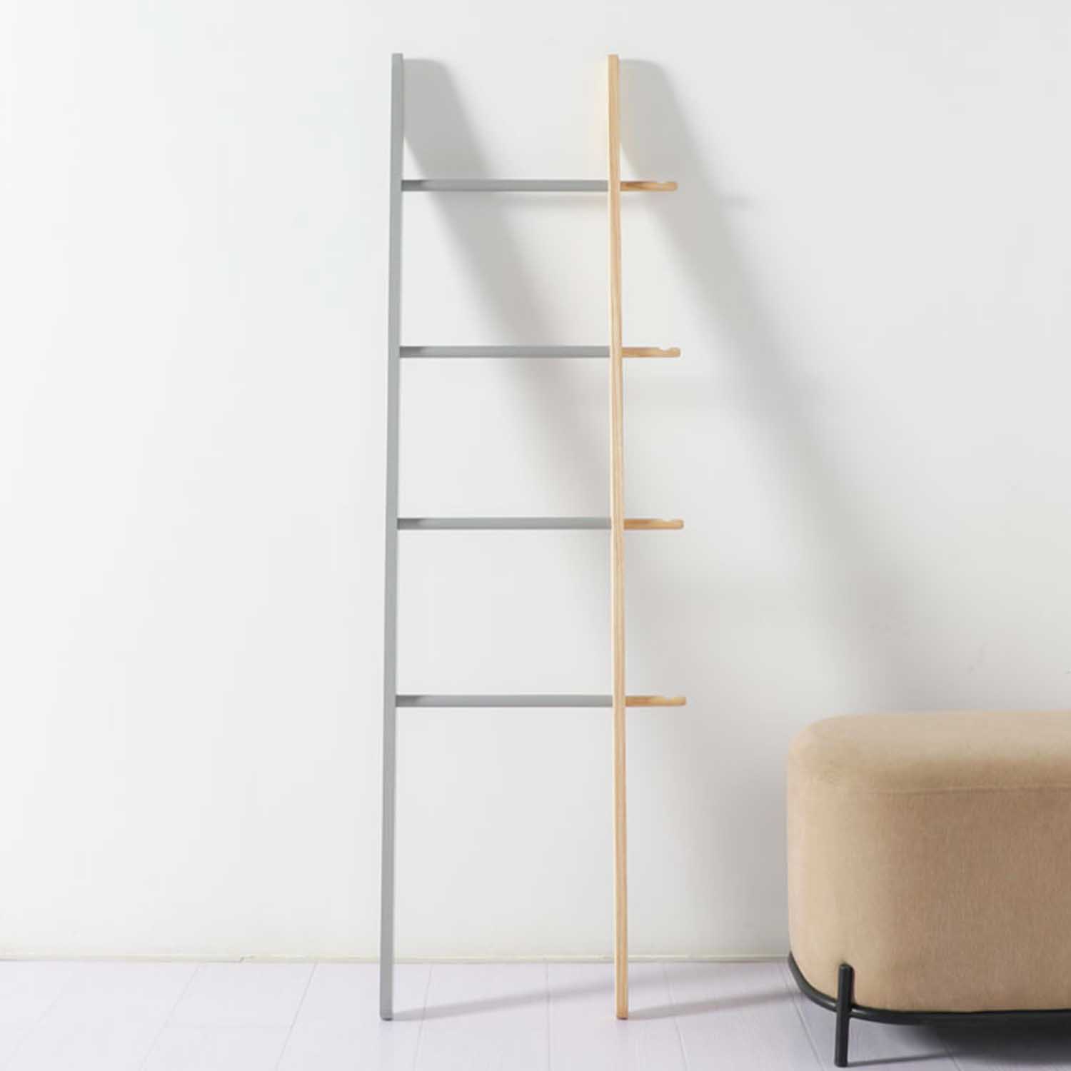 Scandi Ladder Rack (Gray-Birch) - Furniture Source Philippines