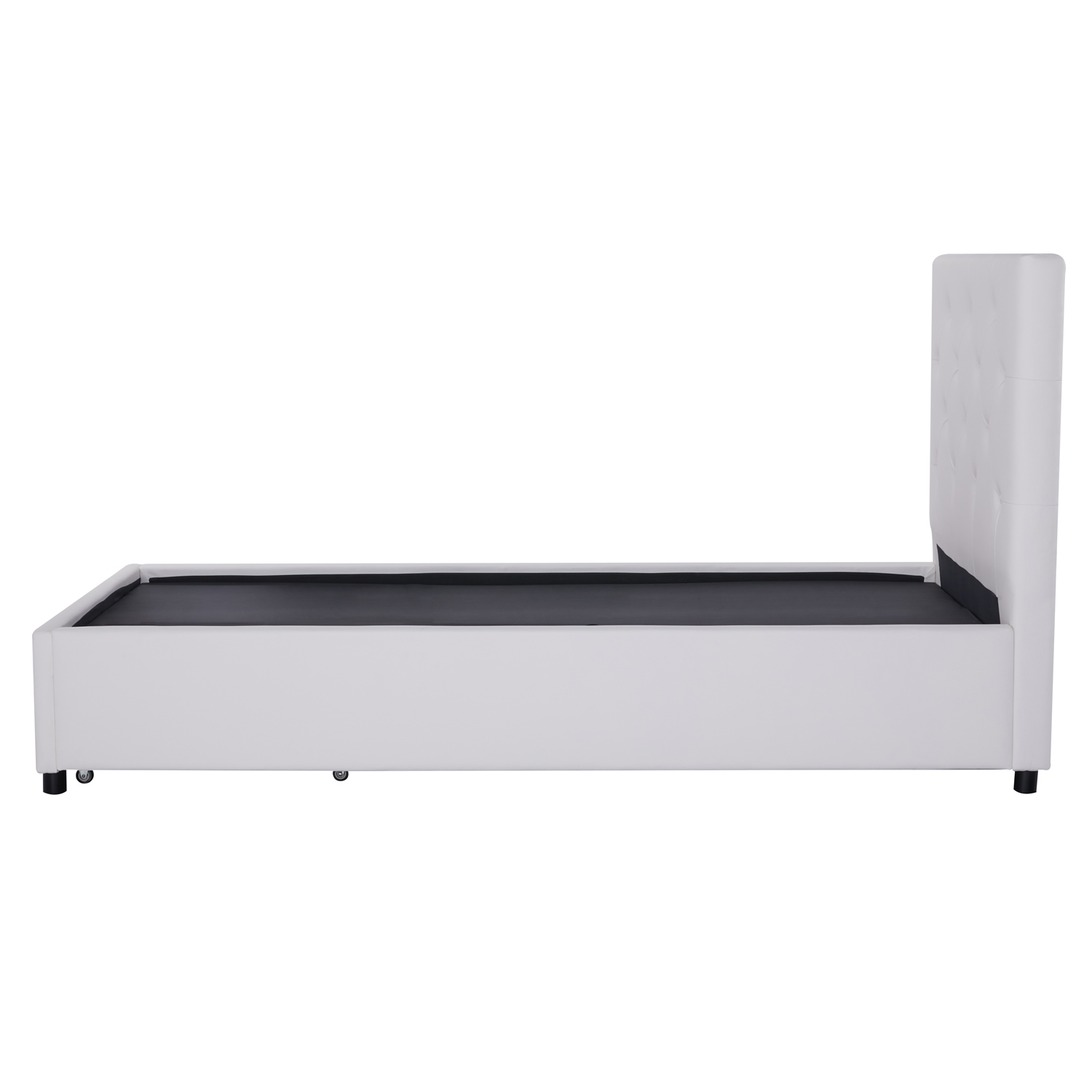 Tuffy Storage Bed Single (White Faux Leather) - Furniture Source ...