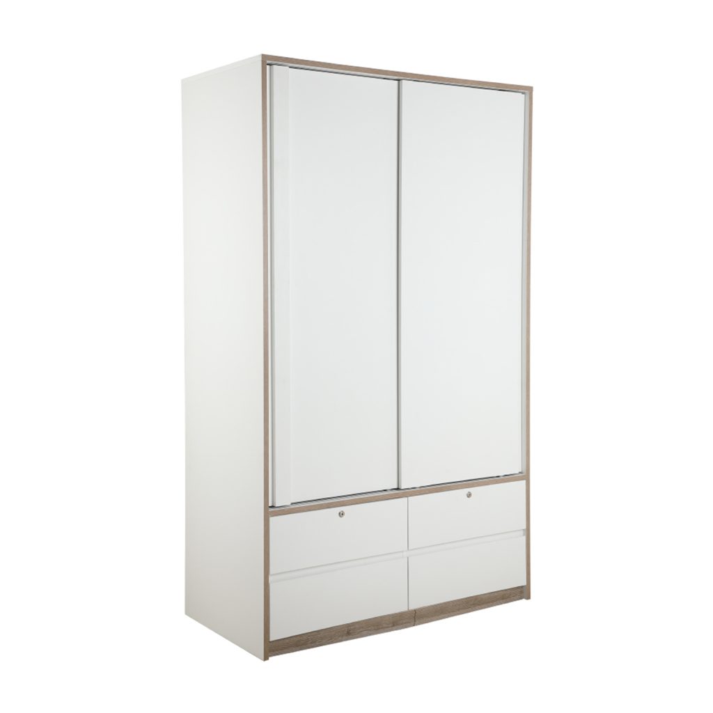 Viko Sliding Wardrobe 120cm (White) - Furniture Source Philippines