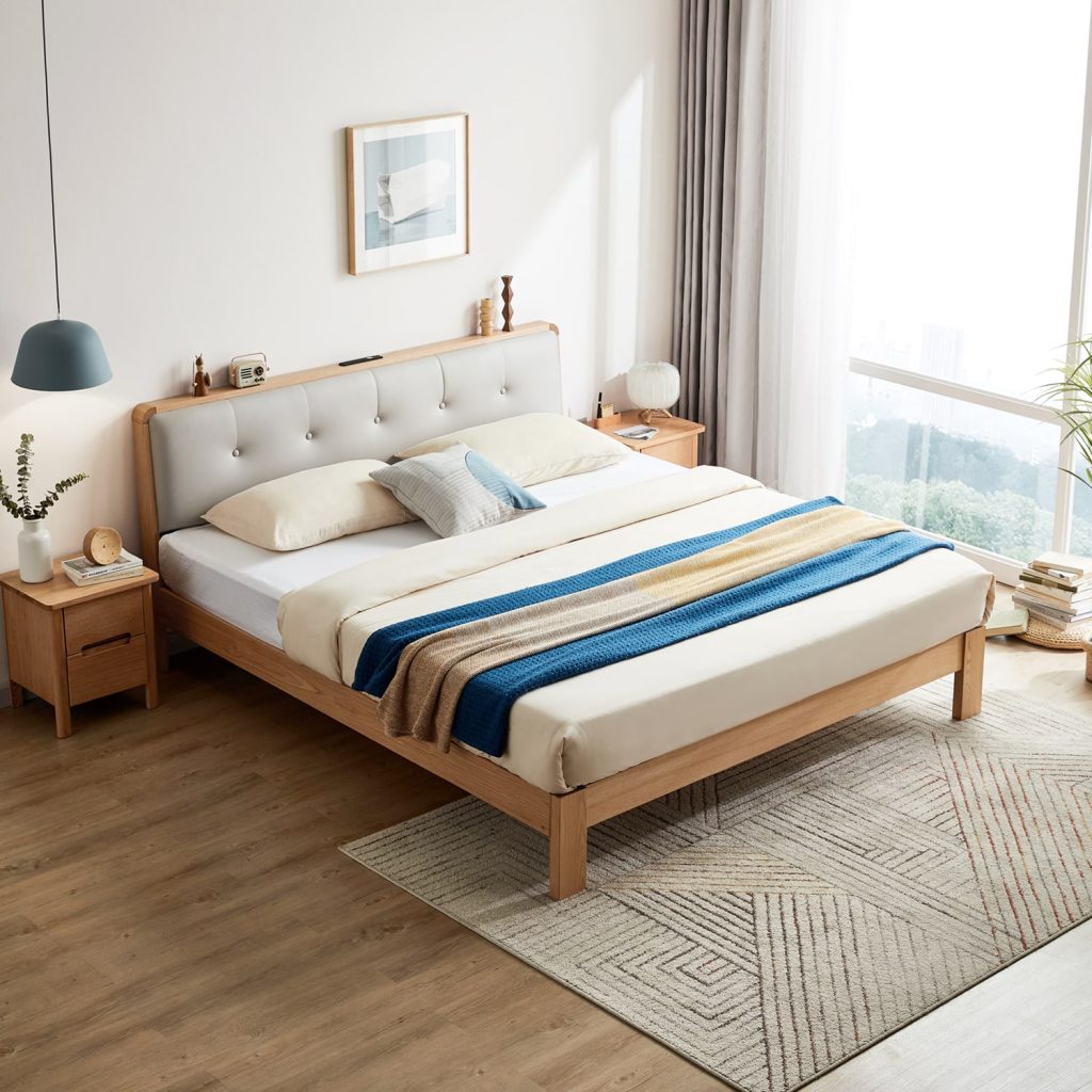 Flabbe Queen Bed (Oak) - Furniture Source Philippines