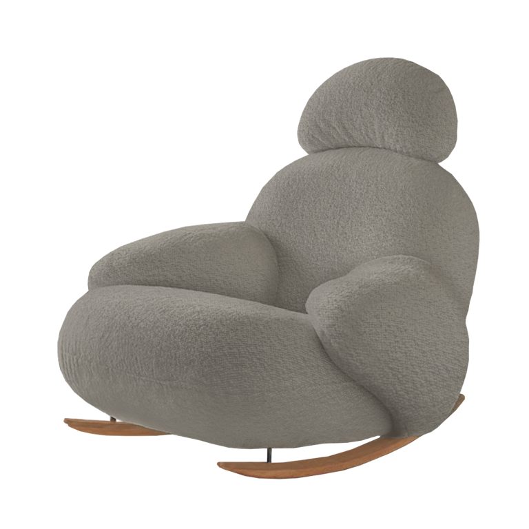 Pochi Rocking Chair (Light Gray) - Furniture Source Philippines