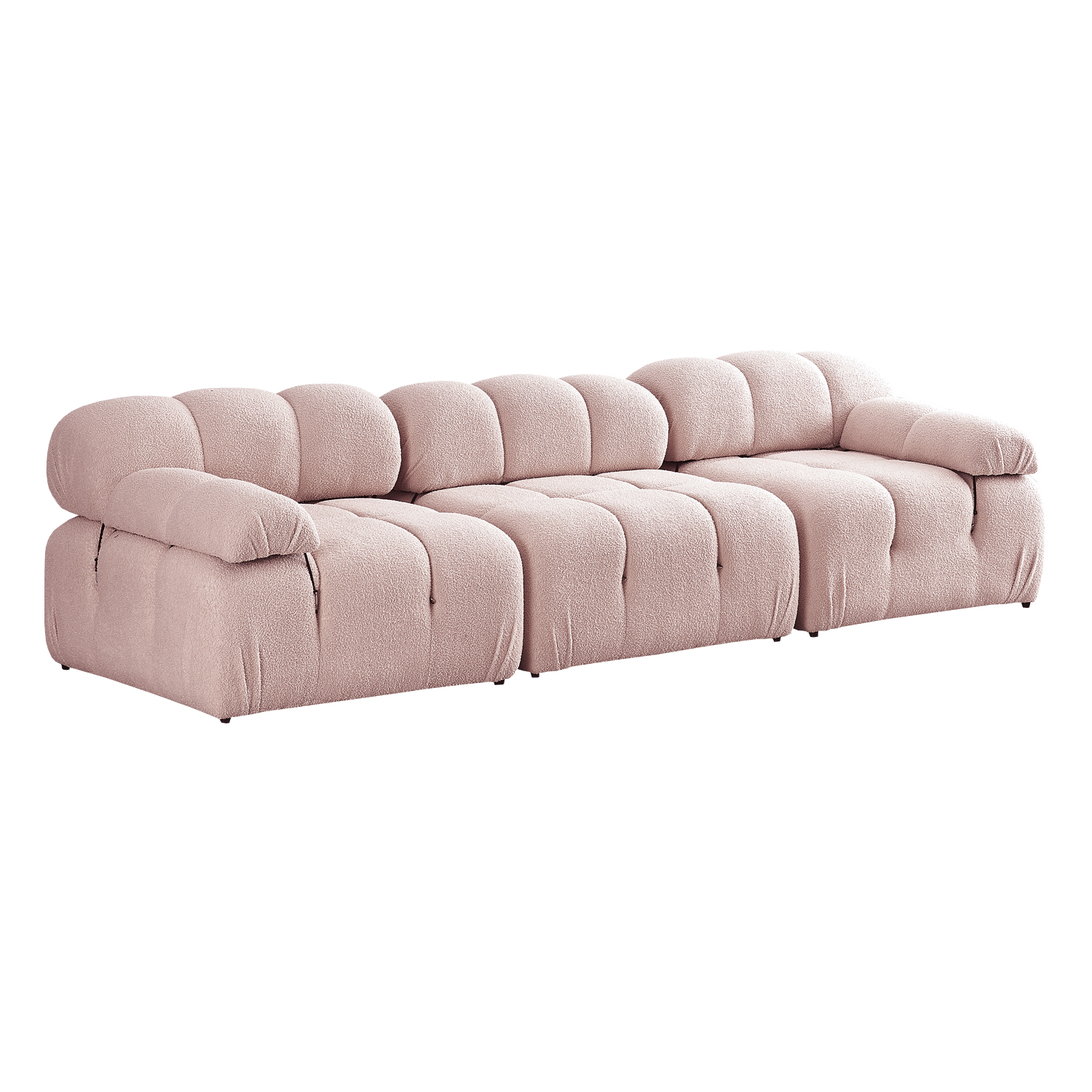 Cloud 3-Seater Sofa with Armrest (Pink) - Furniture Source Philippines