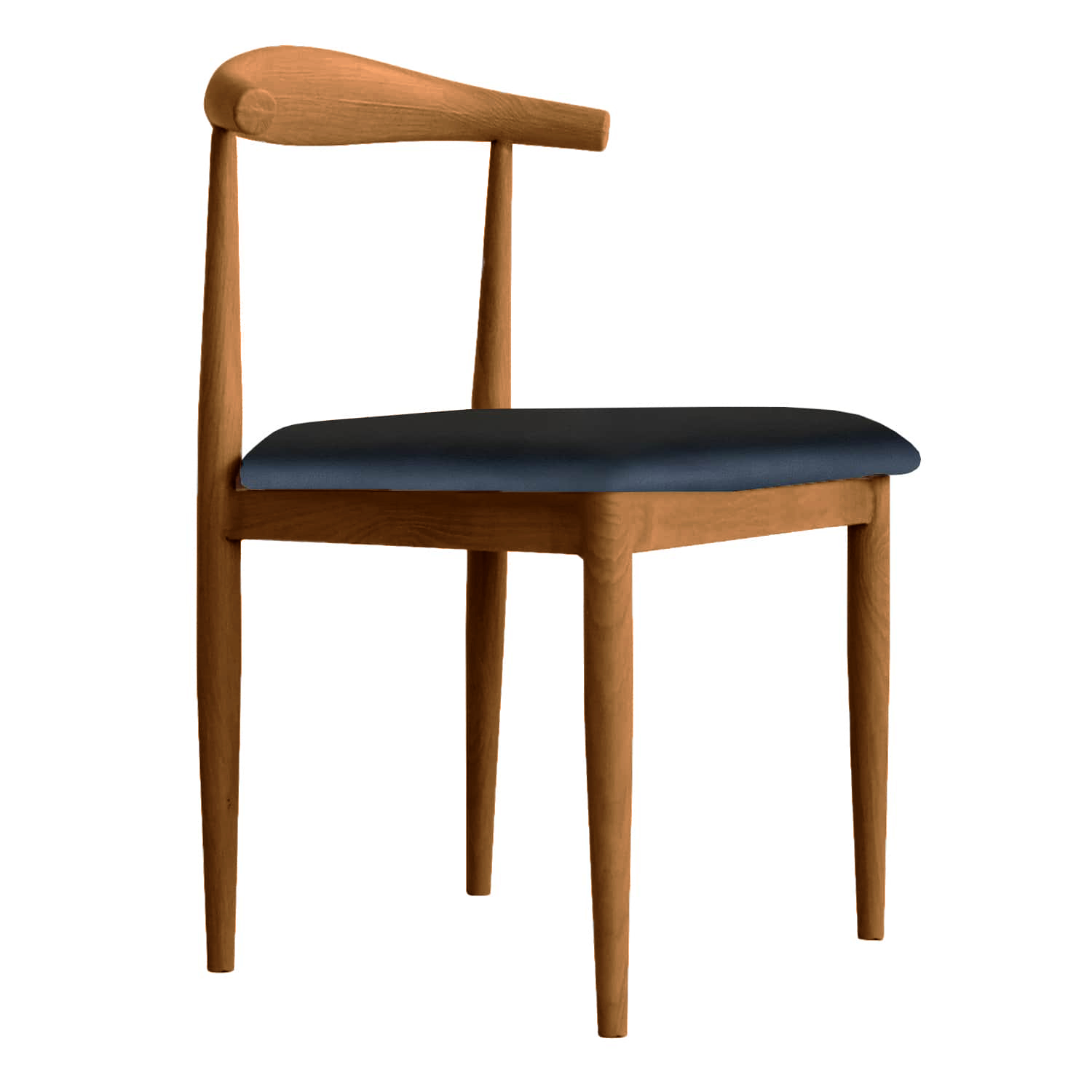 Elbow Chair (Walnut-Black Leatherette) - Furniture Source Philippines