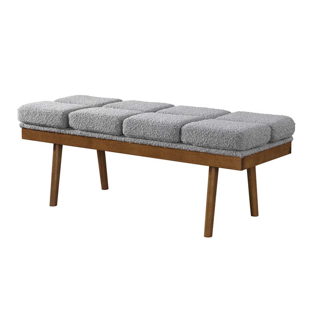 Lambert Wood Bench (Walnut - Dark Gray) - Furniture Source Philippines